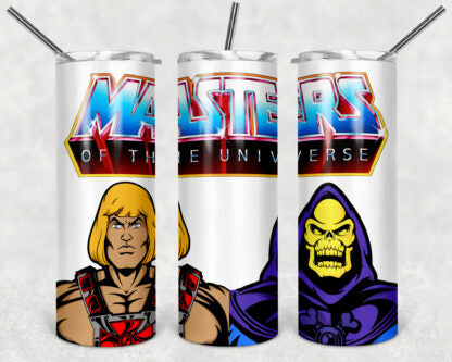 He-Man 20oz Skinny Tumbler custom drinkware - with straw - Stainless S ...